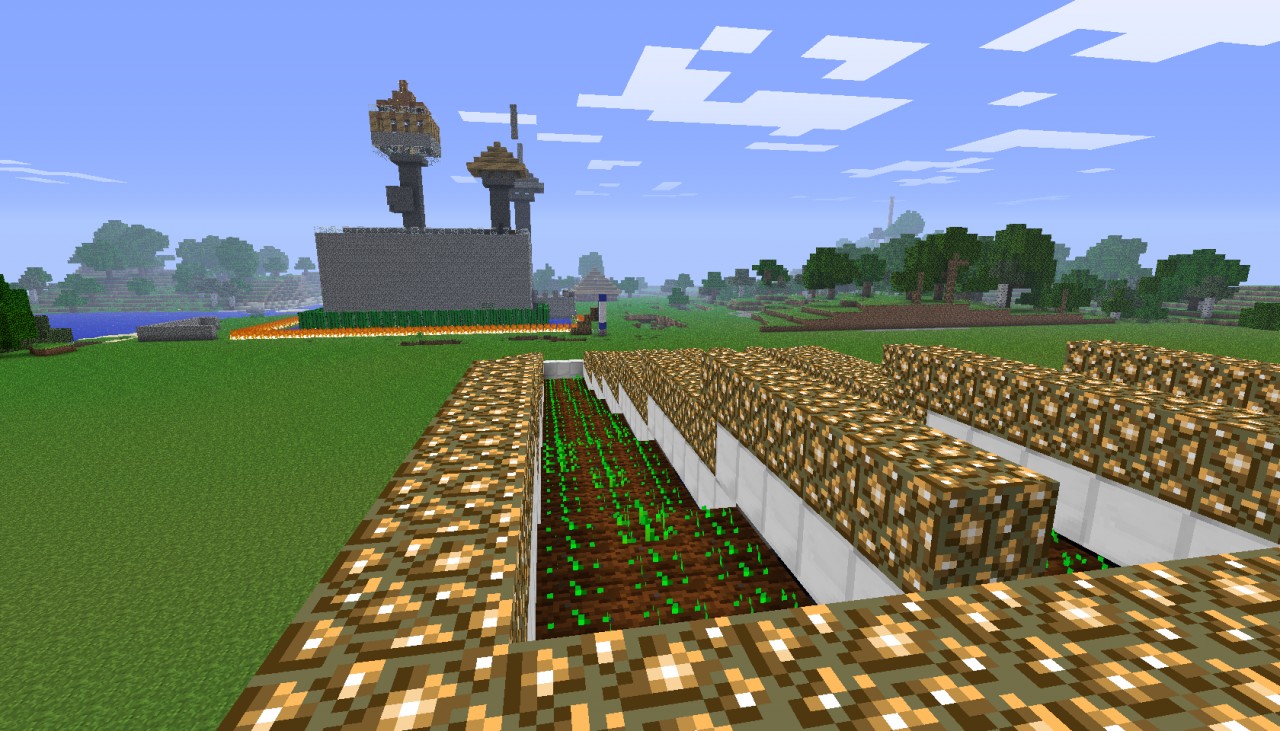 Wheat,Cactus and Sugar Cane Auto-Harvester Minecraft Map