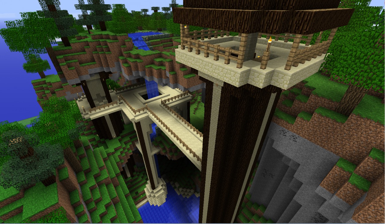 Landscape and Town Minecraft Map