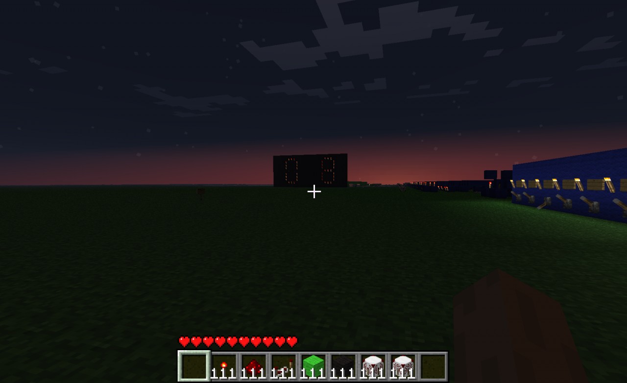 4-bit calculator no binery input 7-secment output Minecraft Map