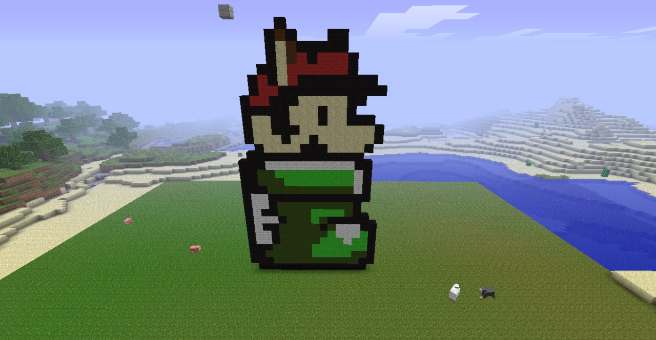Mario Clockwork Shoe Pixel Art Minecraft Map
