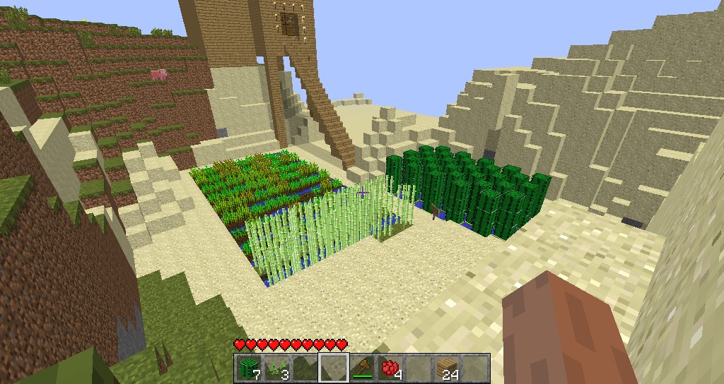 My house and Cactus ,Wheat and Reed Farm :D Minecraft Map