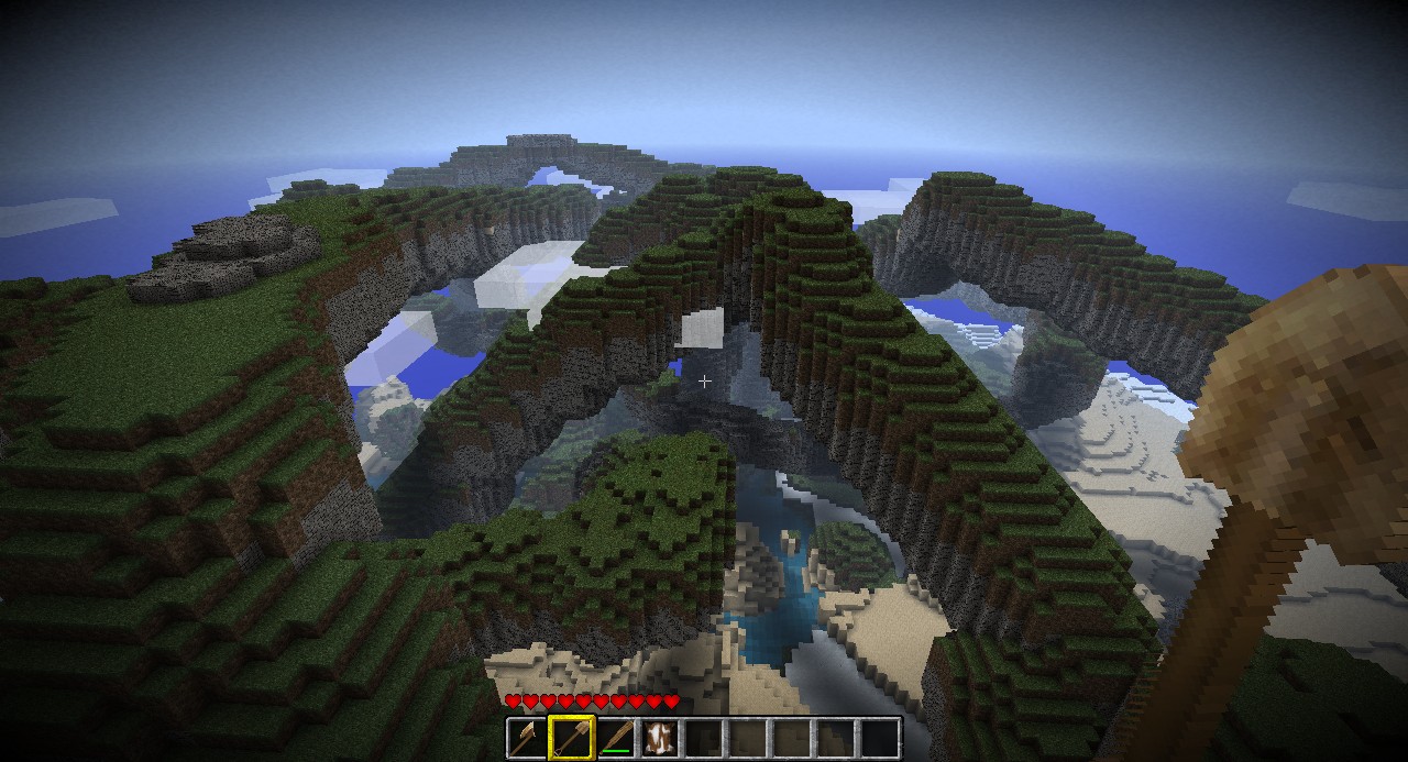 giant cobblestone structure Minecraft Map