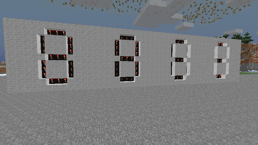 Digital 24h Clock Minecraft Map