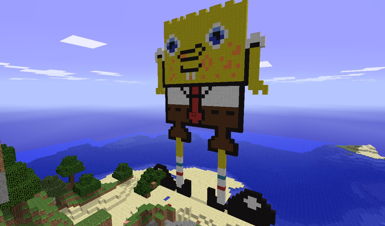 A GIANT MINECRAFT SPONGEBOB! :D Minecraft Map