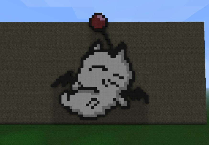 Moogle Pixel Art Minecraft Map
