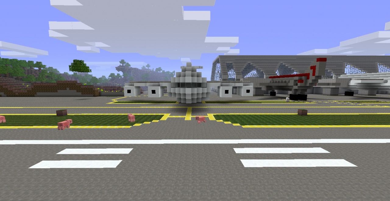 Two-Level Jetliner (With Schematic) Minecraft Map