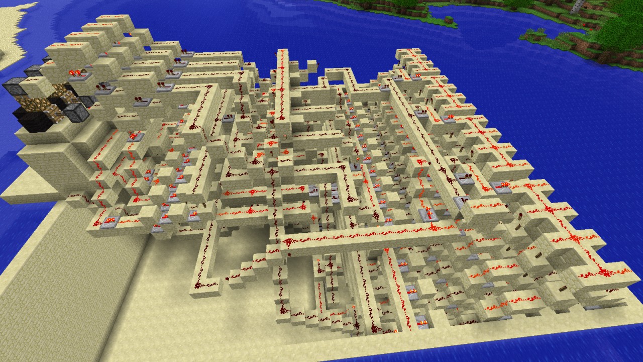 Programmable four digit PIN lock Minecraft Map