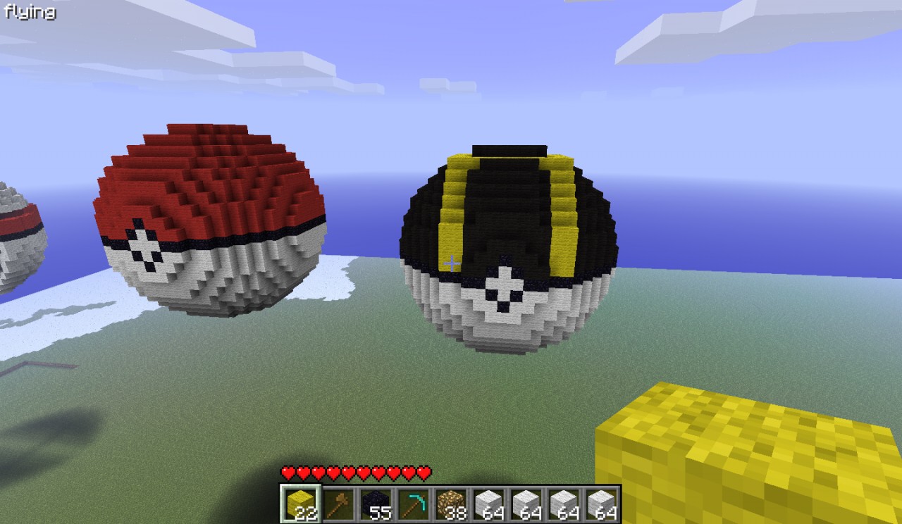 pokemon pokeballs and my house Minecraft Project