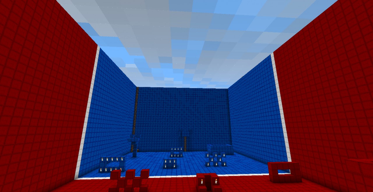 Red vs. Blue Capture the flag Minecraft Map