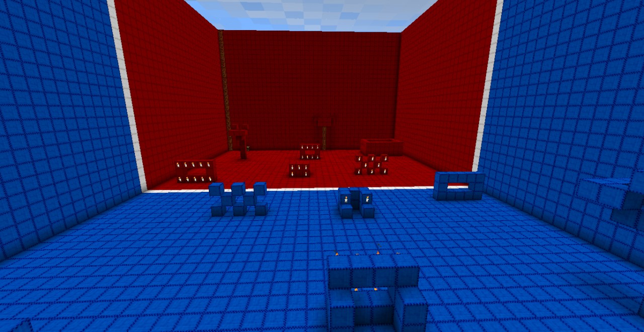Red vs. Blue Capture the flag Minecraft Map