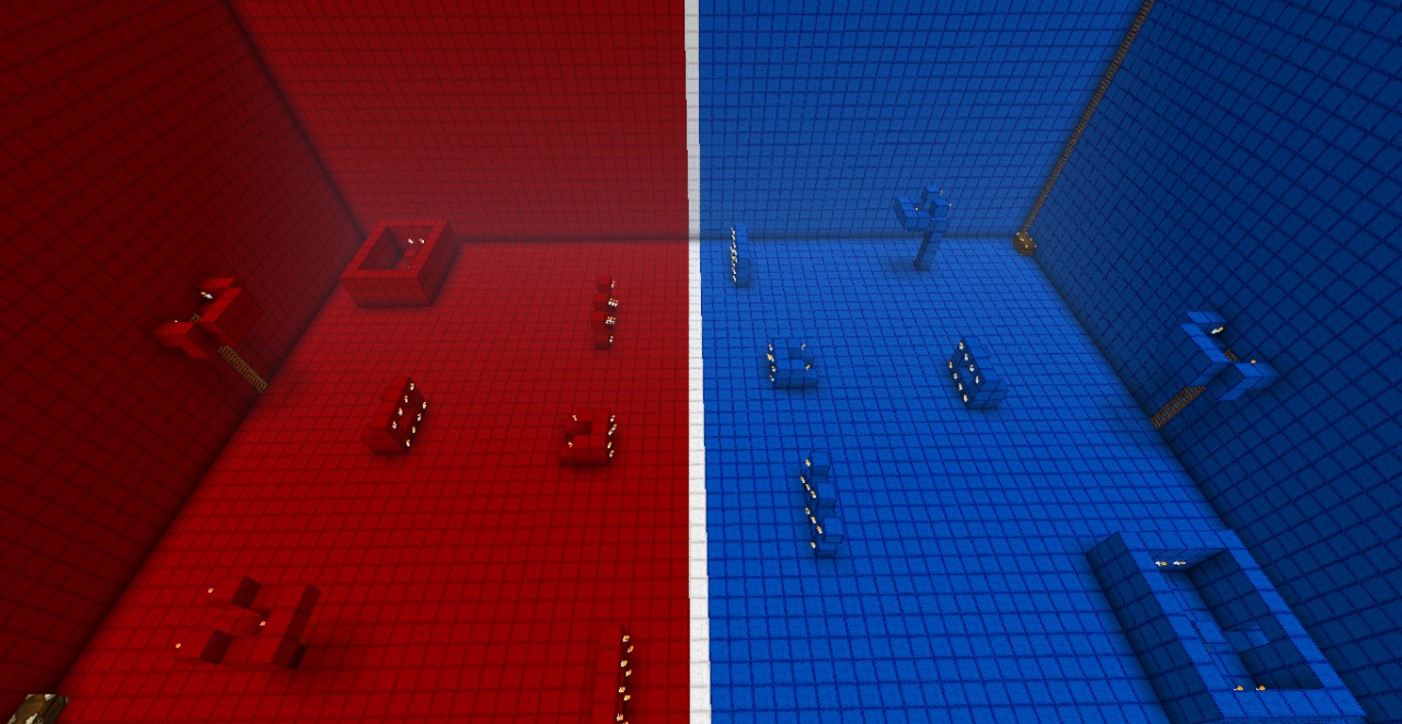 Red vs. Blue Capture the flag Minecraft Map