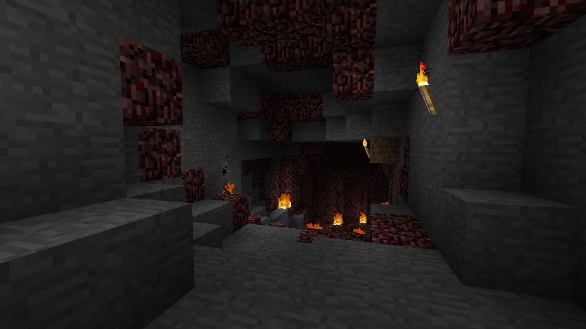 Nether Cave (in the real world) w/ a nether portal Minecraft Map