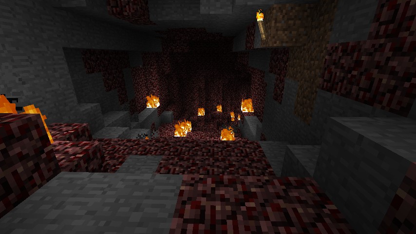 Nether Cave (in the real world) w/ a nether portal Minecraft Map