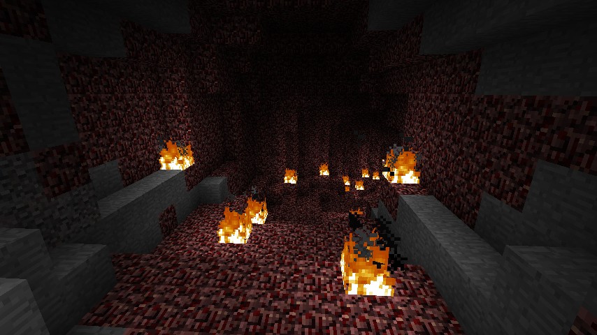 Nether Cave (in the real world) w/ a nether portal Minecraft Map