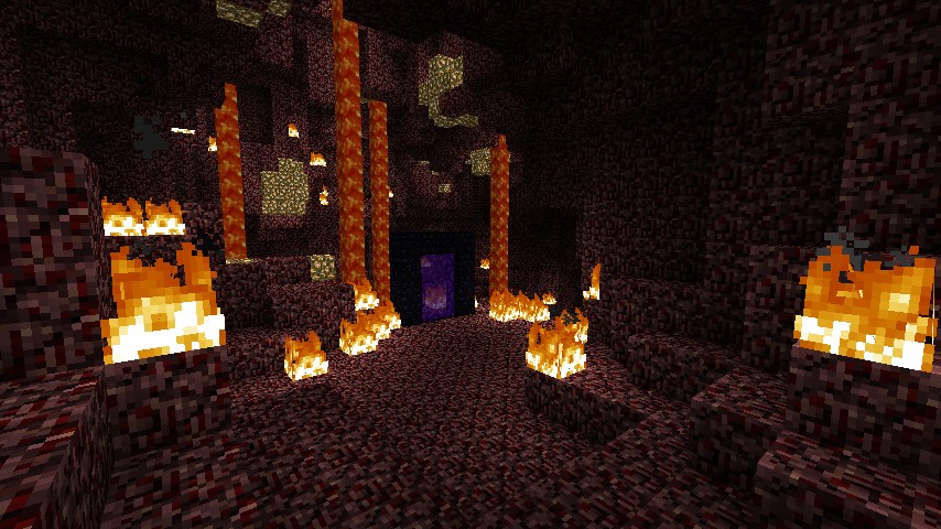 Nether Cave (in the real world) w/ a nether portal Minecraft Map