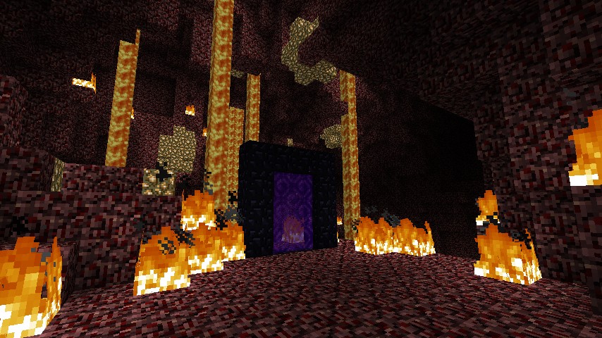 Nether Cave (in the real world) w/ a nether portal Minecraft Map