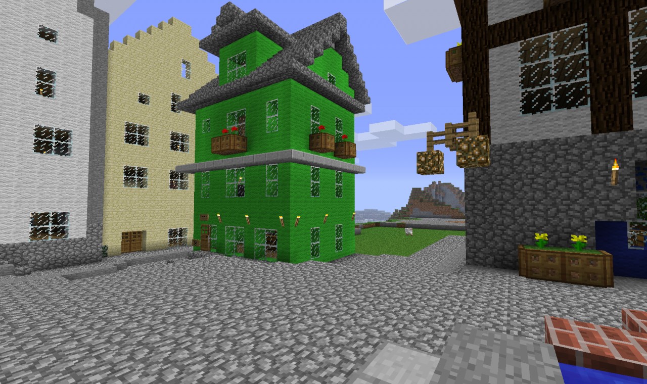Favorite city inspired world - Small green building Minecraft Map
