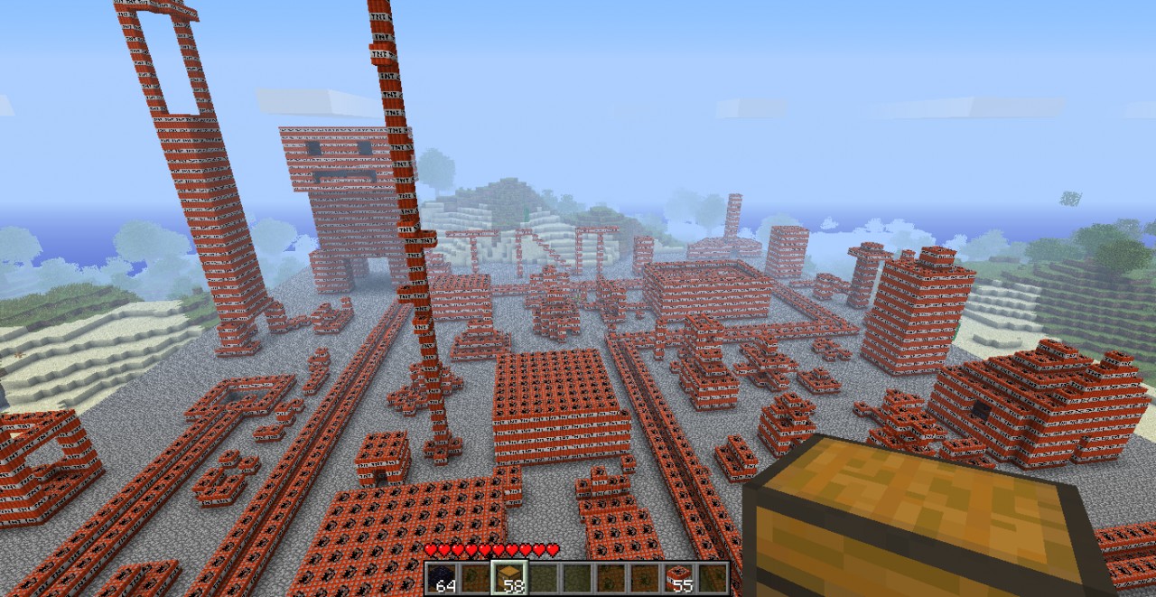 Small amateur TNT city Minecraft Map