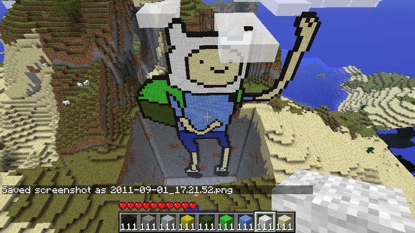 Finn from Adventure Time Minecraft Map