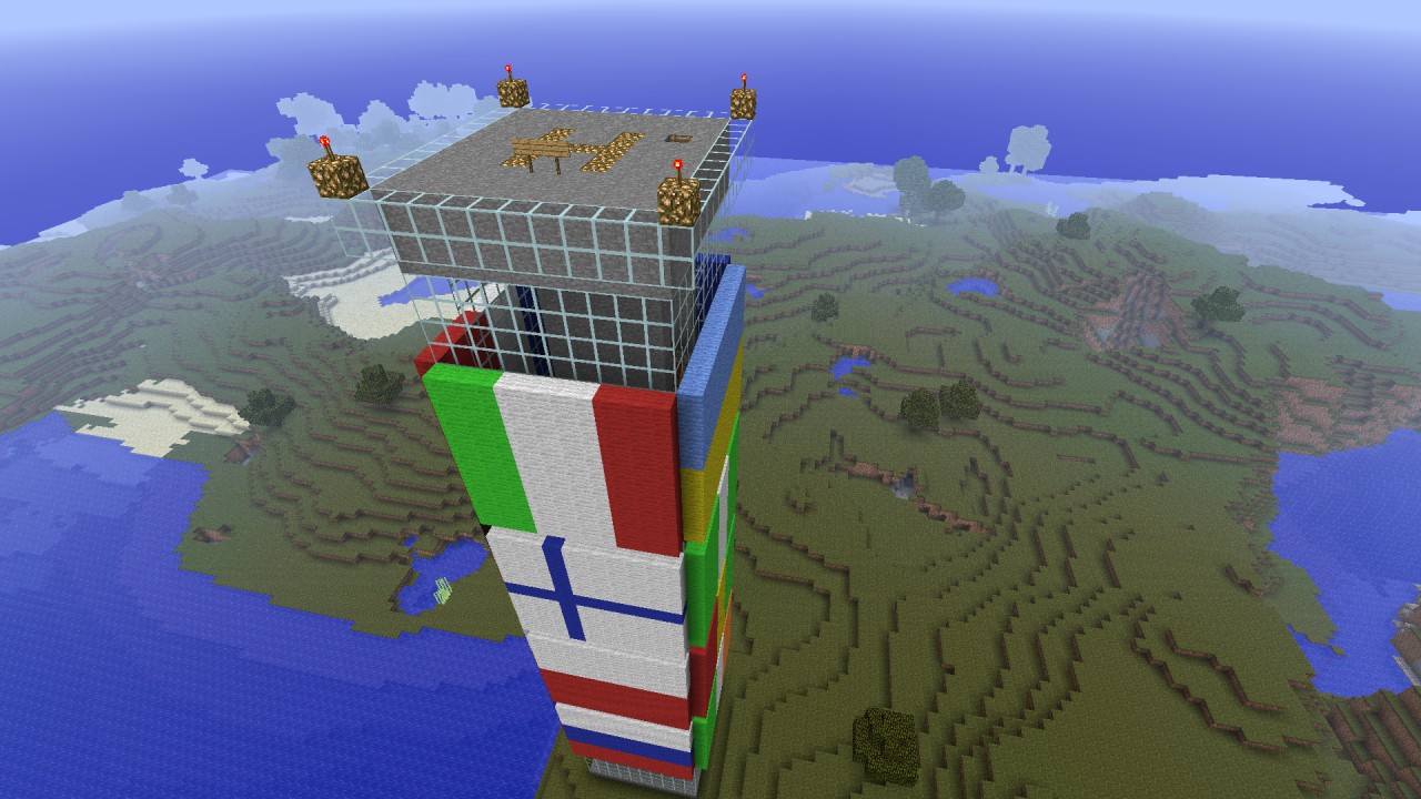 Tower of Peace (with flag on sides) Minecraft Map