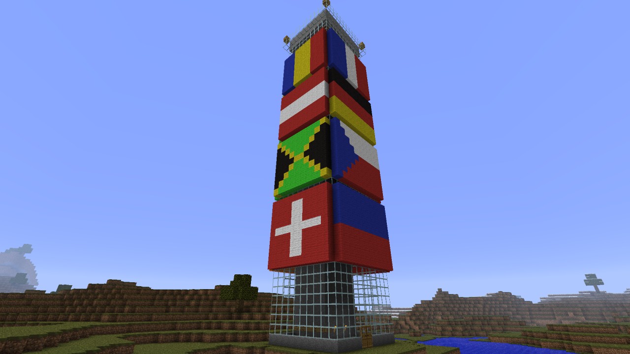 Tower of Peace (with flag on sides) Minecraft Map