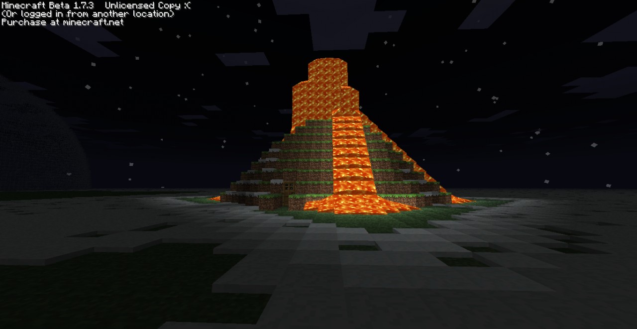 volcano house erupting Minecraft Project