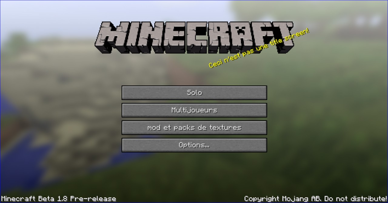 MINECRAFT 1.8 IN FRENCH Minecraft Mod
