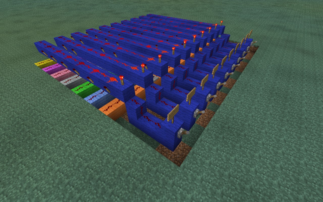Decoder for 7Segment Display (Color Coded Learning Tool) Minecraft Map
