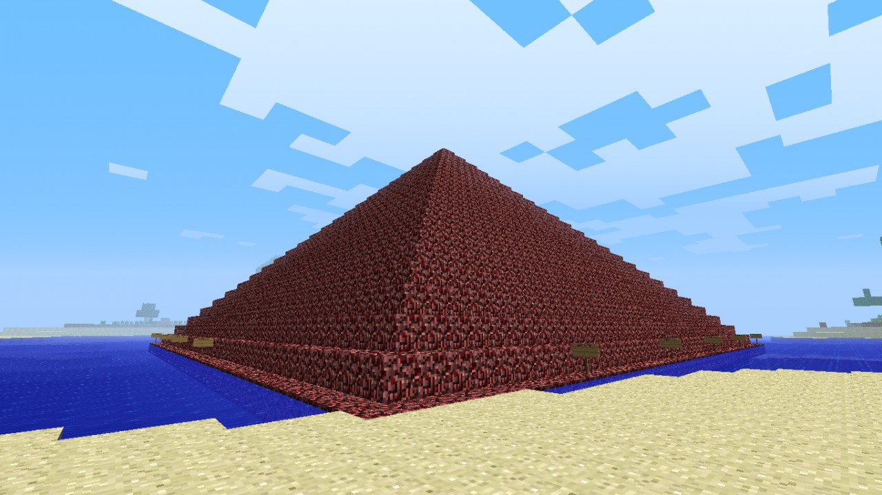 Netherrack pyramid 50x50 Minecraft Map