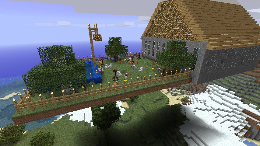 Flying house Minecraft Map