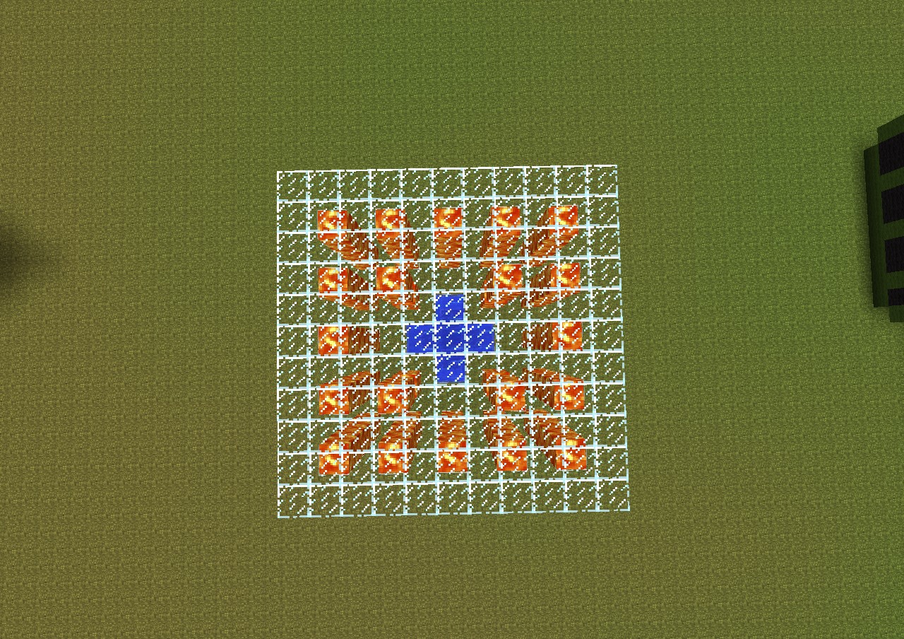 Cool Lava, Water and Glass Cube Minecraft Map