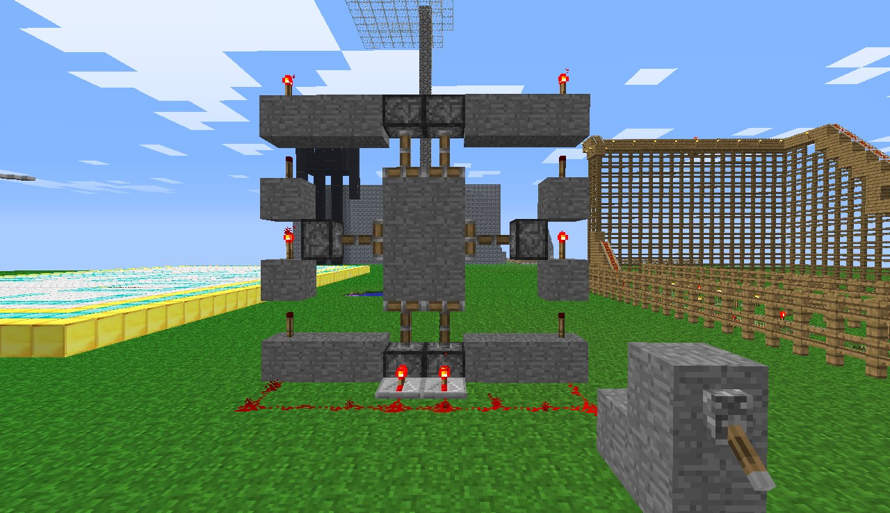 Simple Piston Door With Download =D Minecraft Map