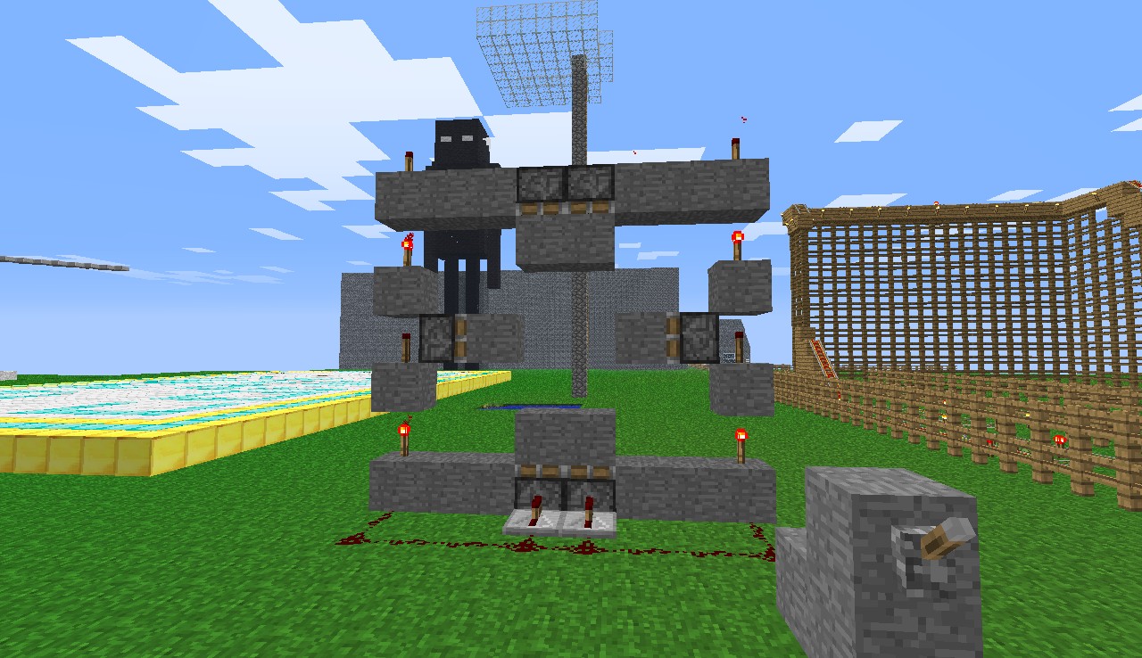 Simple Piston Door With Download =D Minecraft Map