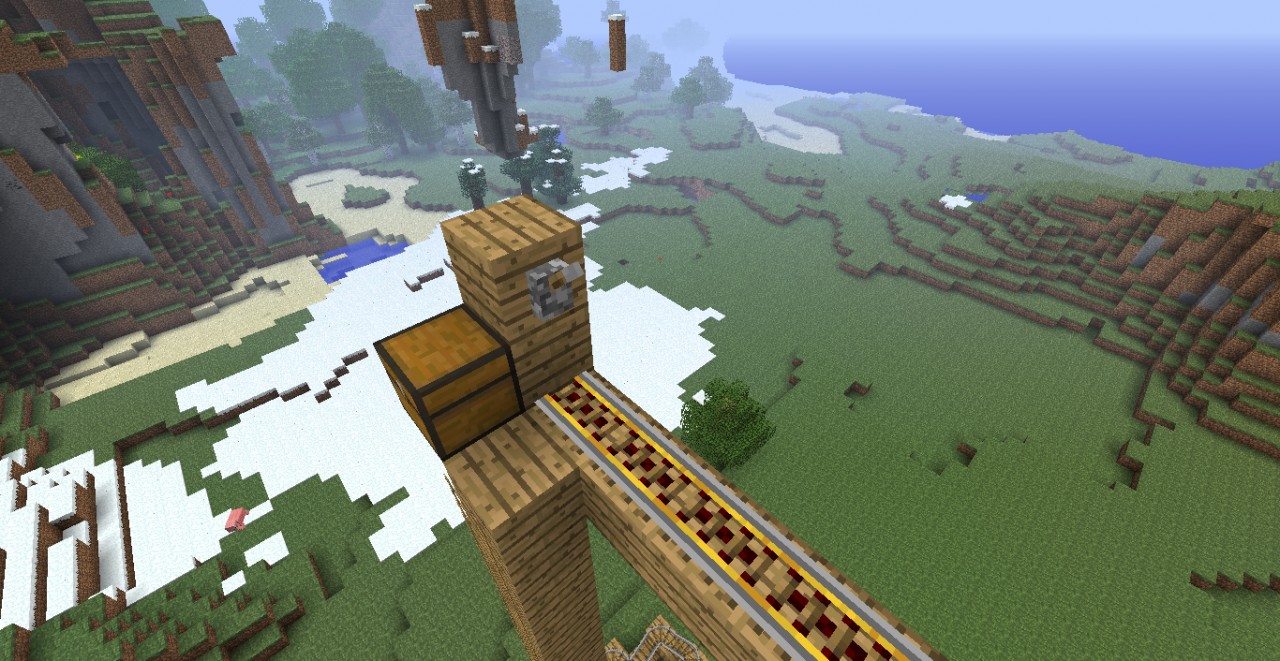 Epic Wooden Roller Coaster Minecraft Map