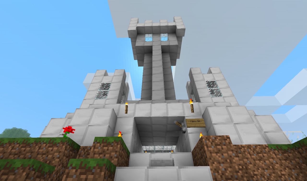 little floating castle with escape rails and other stuff... Minecraft Map