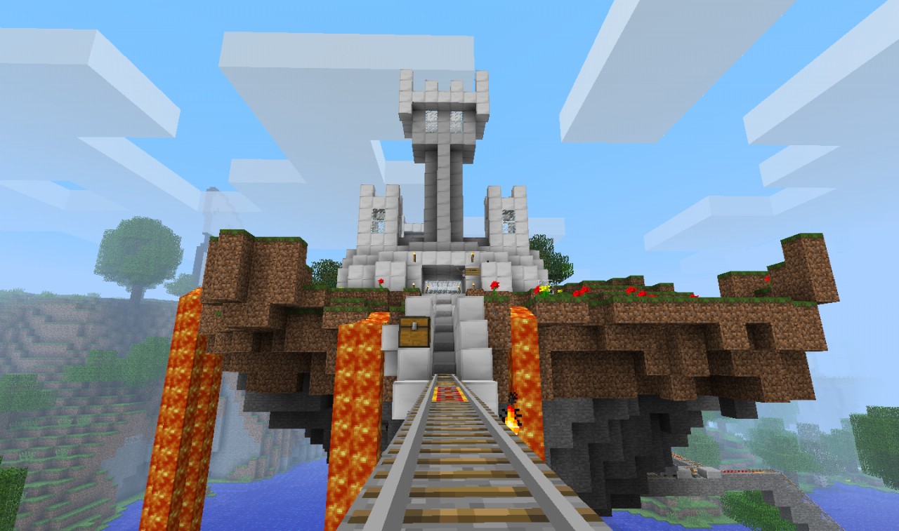 little floating castle with escape rails and other stuff... Minecraft Map