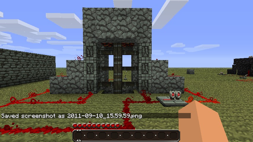 big hole with random redstone stuff Minecraft Map
