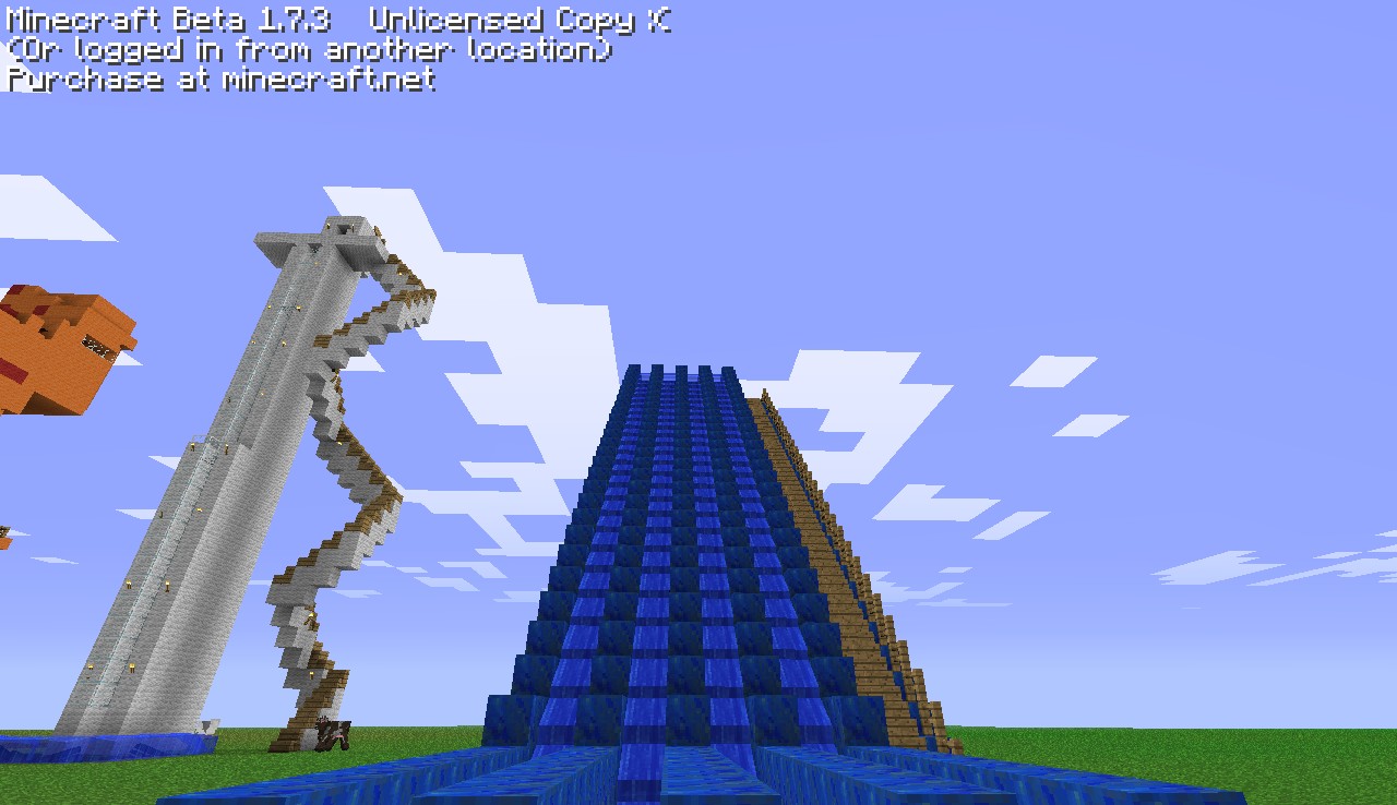 Racing Slide (Water Slide) Minecraft Map