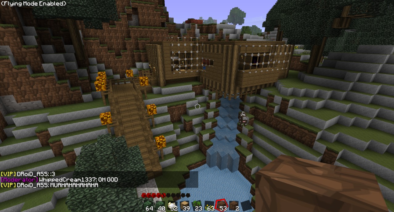 Modern Type House with Waterfall Underneath Minecraft Map