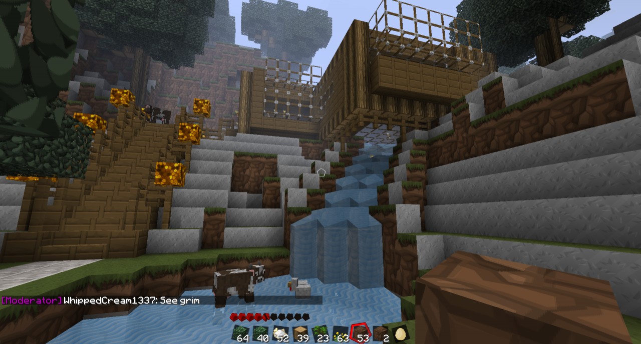 Modern Type House with Waterfall Underneath Minecraft Map