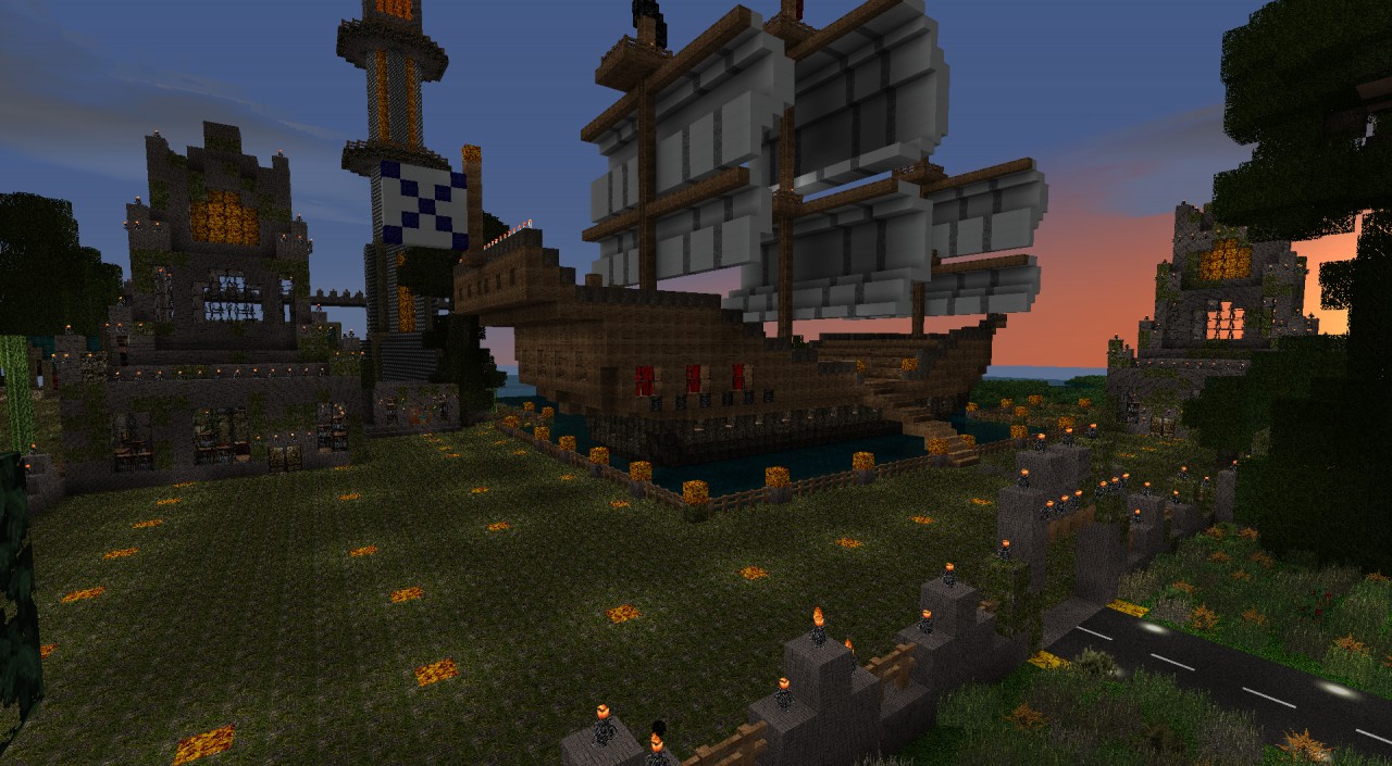 a small port Minecraft Map