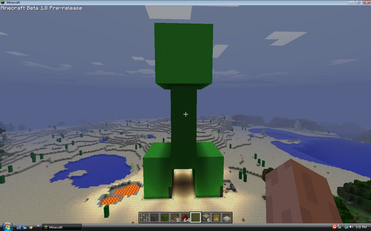 Green Creeper Project + a bit like a house xDD Minecraft Map