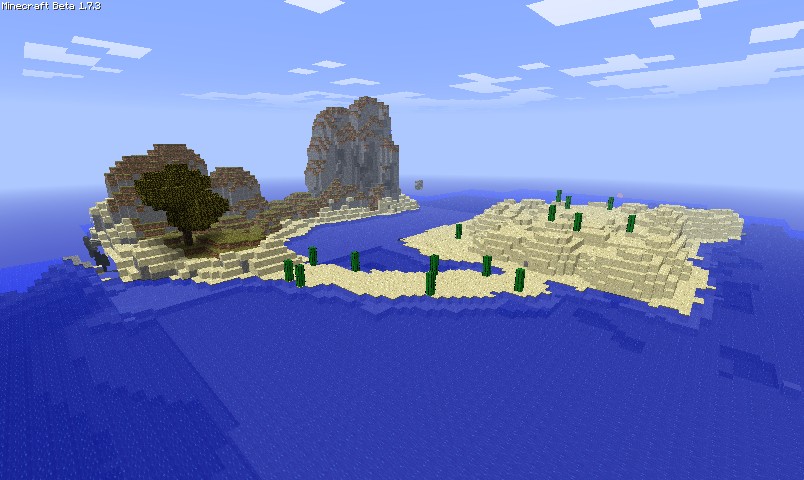 Big Island With Waterfall Minecraft Map