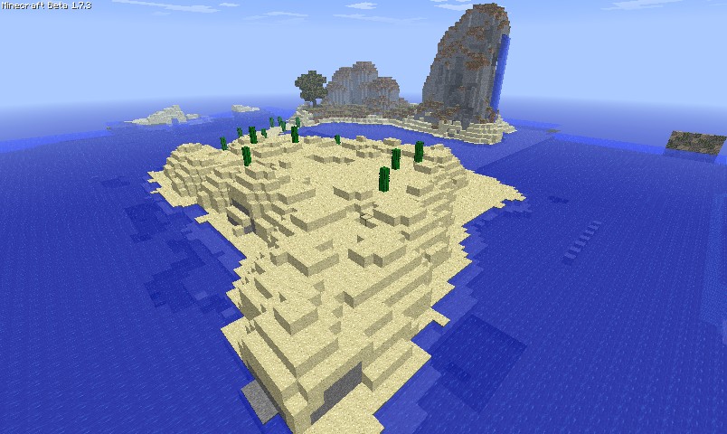 Big Island With Waterfall Minecraft Map