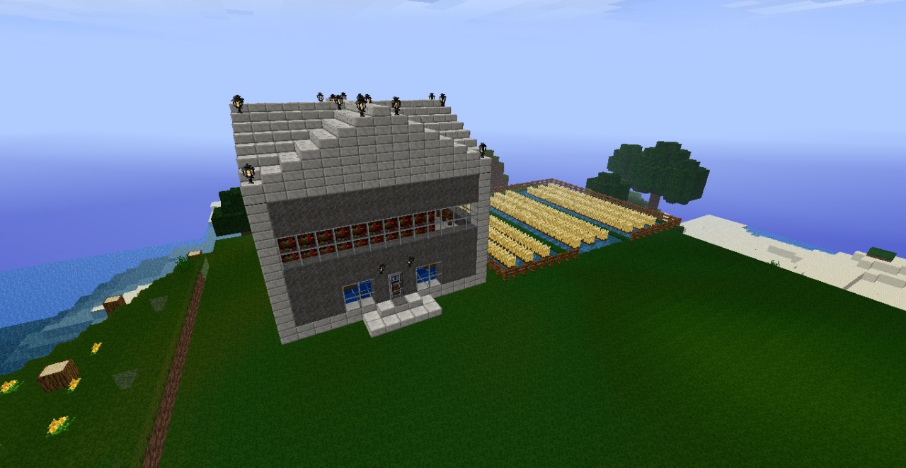 Beginning Houses (Part 2) 15x15 3-story w/ Storage Room and Mine Shaft ...