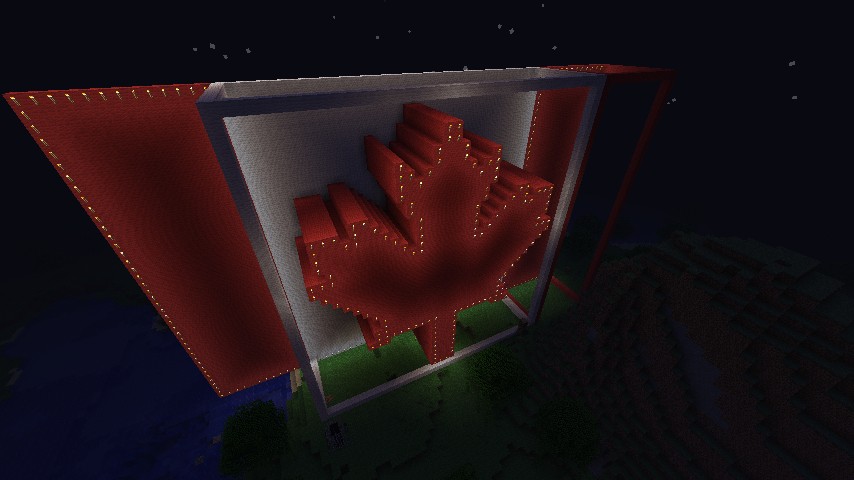 Living inside a Canadian Flag! Minecraft Map