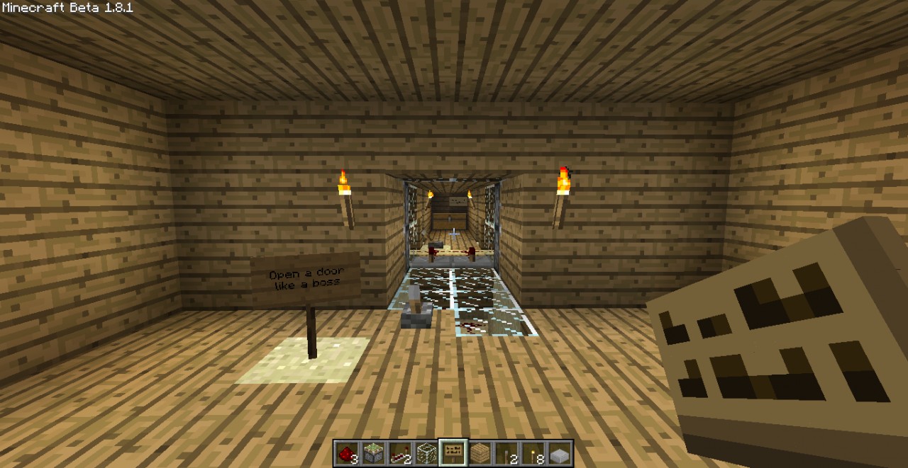 Hidden Piston door (simplest way to make one) Minecraft Map