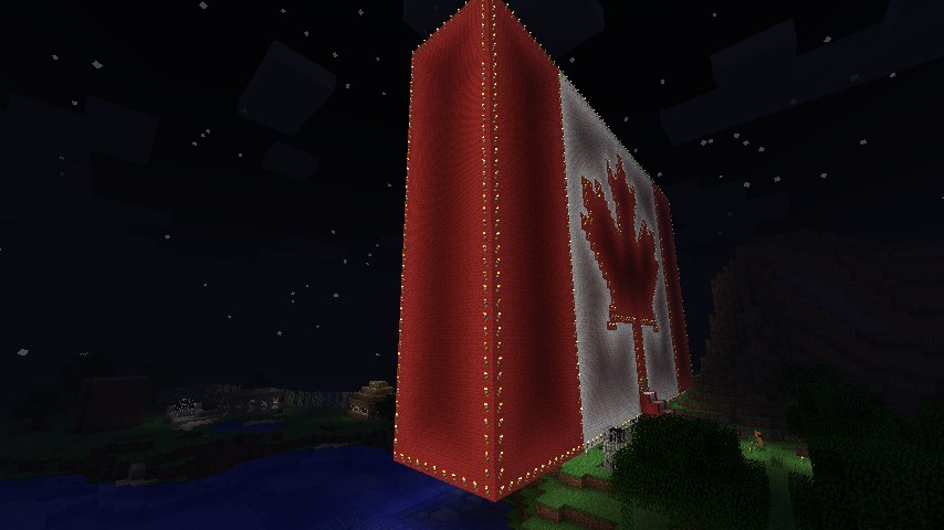 Living inside a Canadian Flag! Minecraft Map
