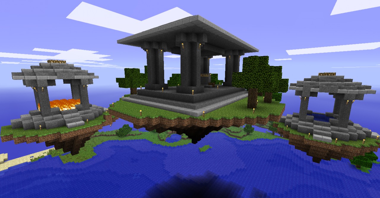 Floating temple Minecraft Map