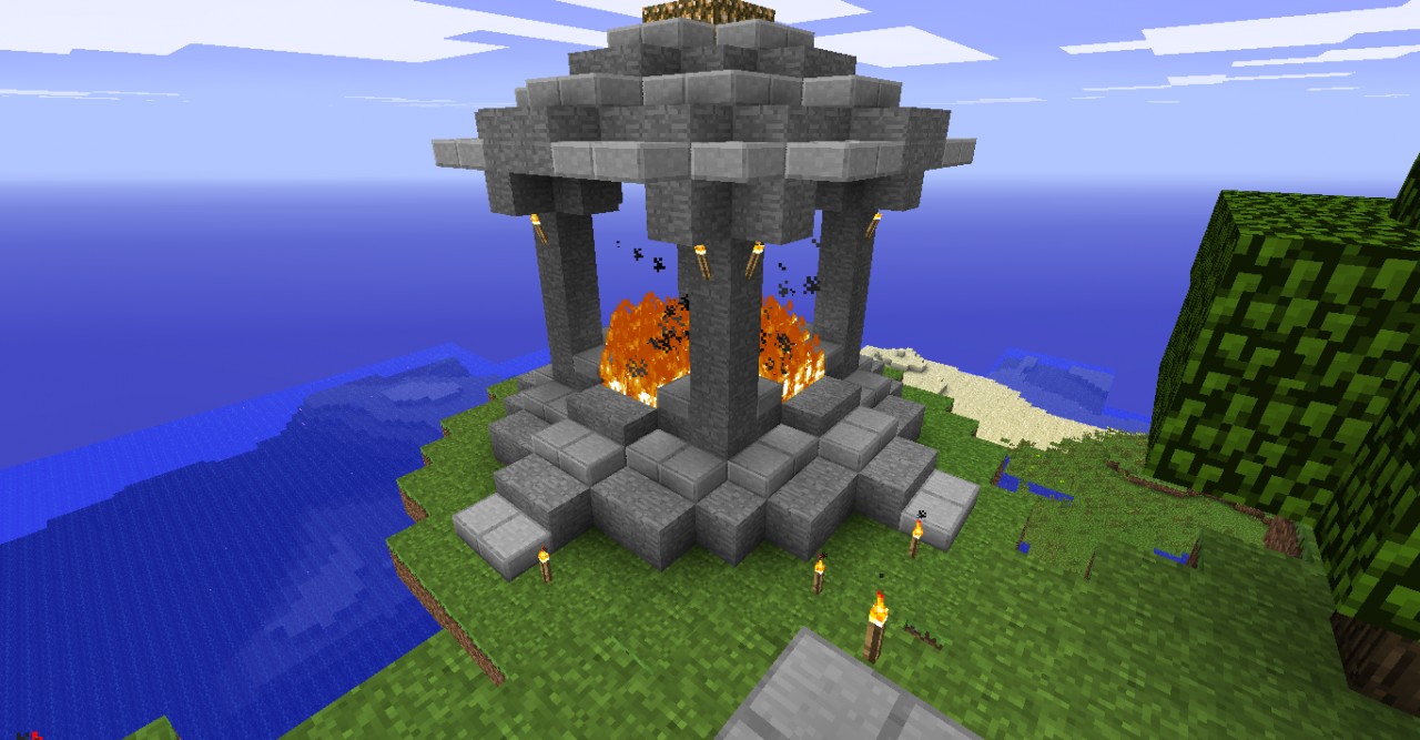 Floating temple Minecraft Map
